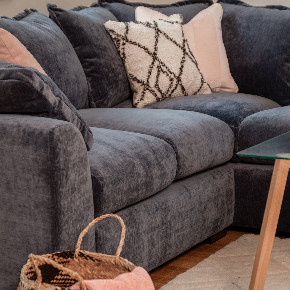 Colbee Sofa Blue Large Corner | Fabric Sofa | Honeypot Furniture