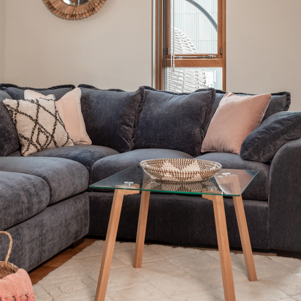 Colbee Sofa Blue Large Corner | Fabric Sofa | Honeypot Furniture