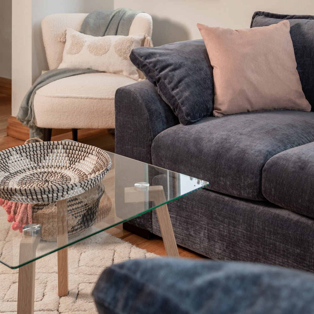 Colbee Sofa Blue Large Corner | Fabric Sofa | Honeypot Furniture