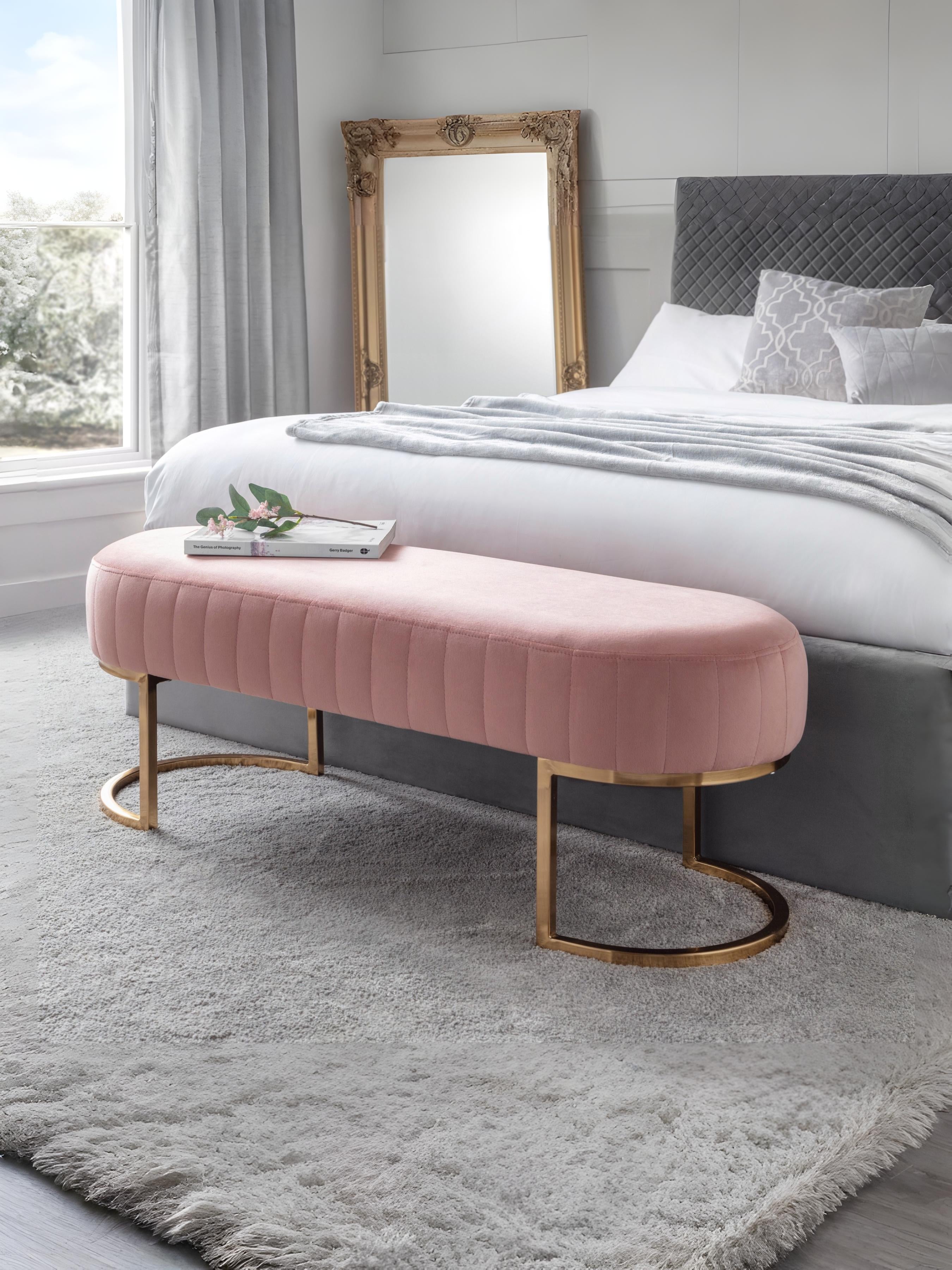 Hazelwood Bench Pink – Honeypot Furniture