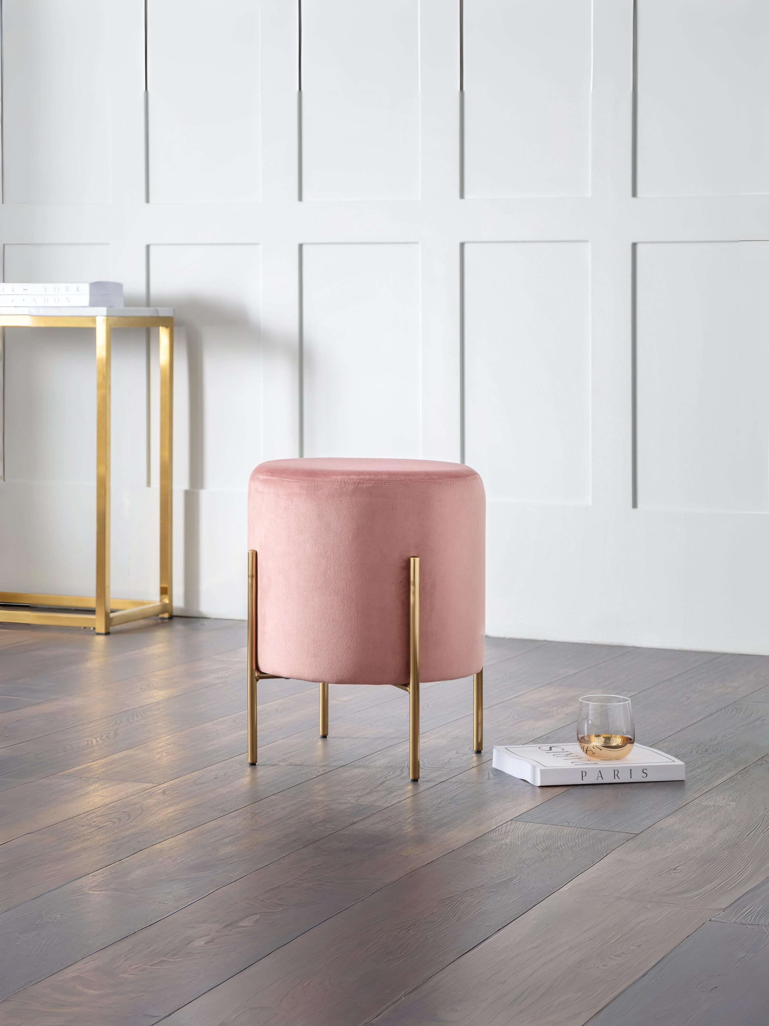 Hazelwood Stool Pink – Honeypot Furniture