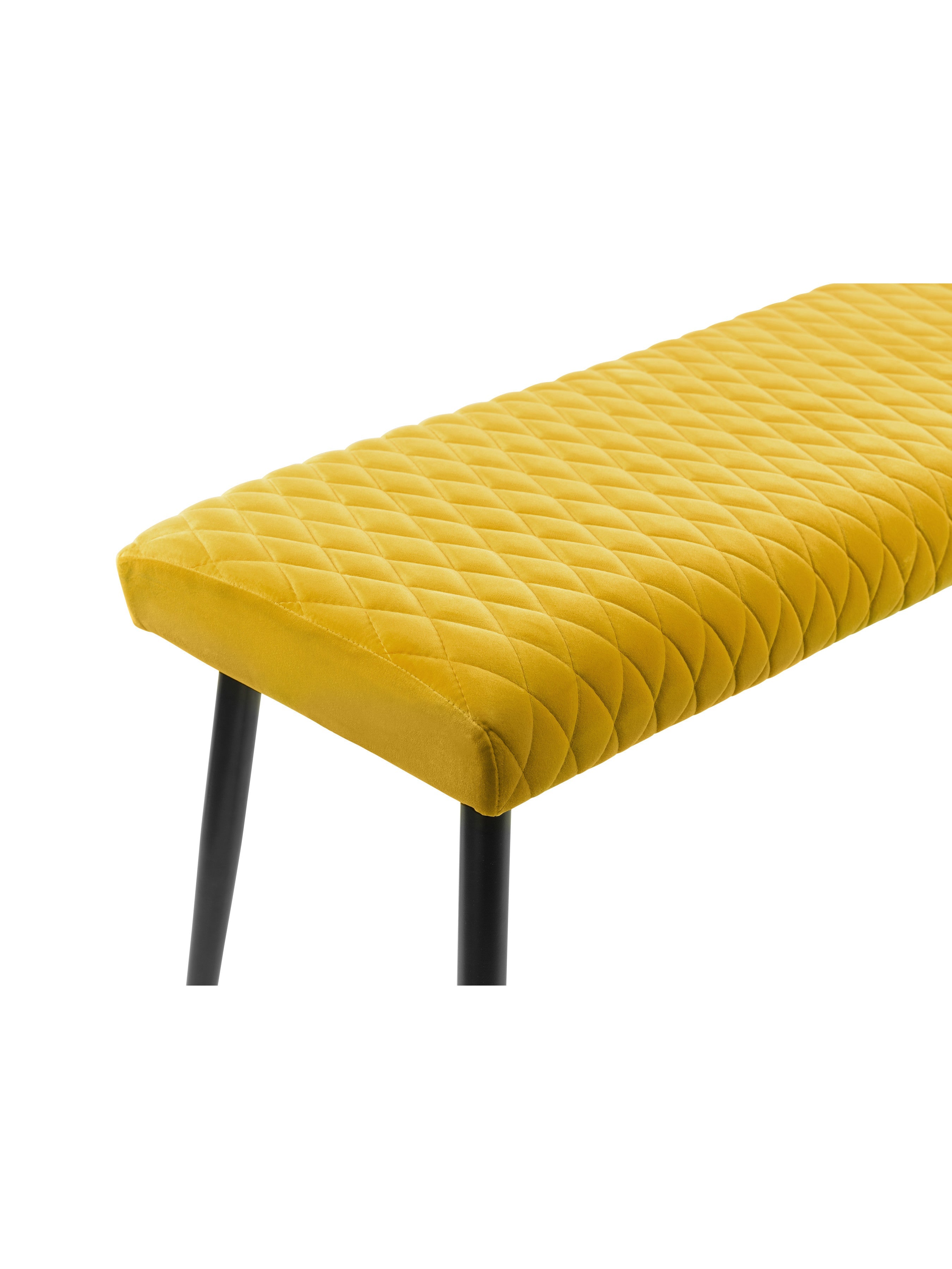 Lumin Low Bench Mustard/Black – Honeypot Furniture