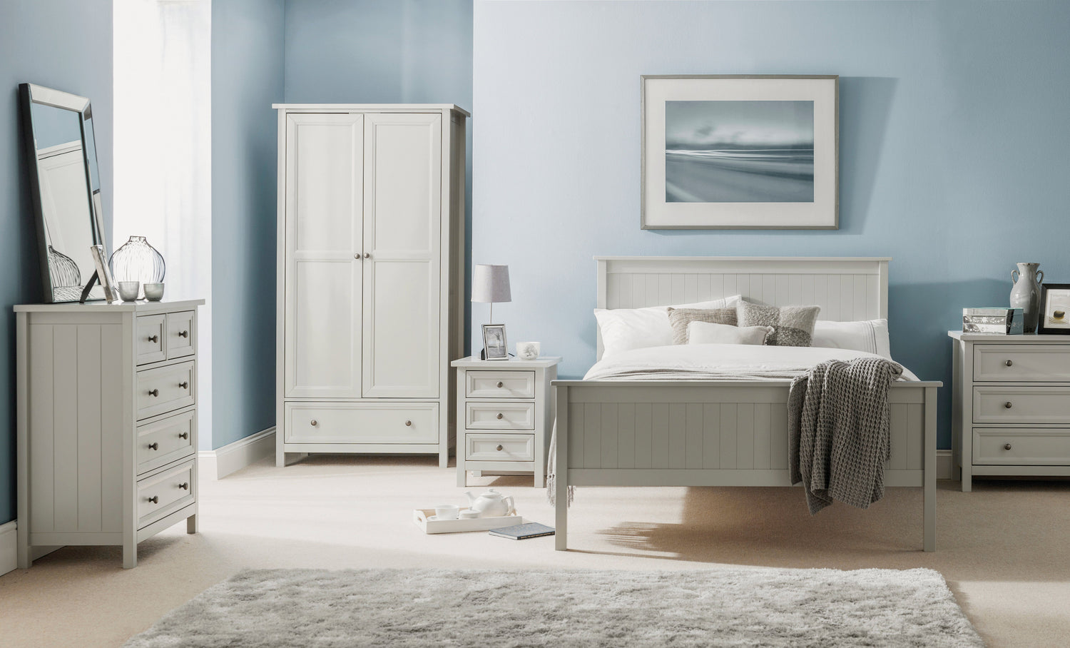 Marisol 3 Drawer Bedside Dove Grey – Honeypot Furniture