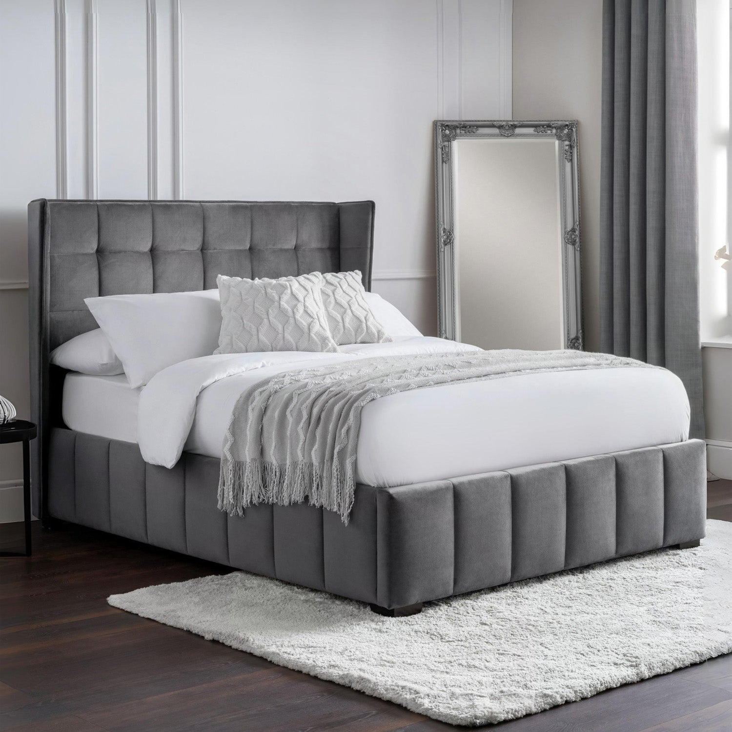 Gila Bed Frame Double Light Grey – Honeypot Furniture