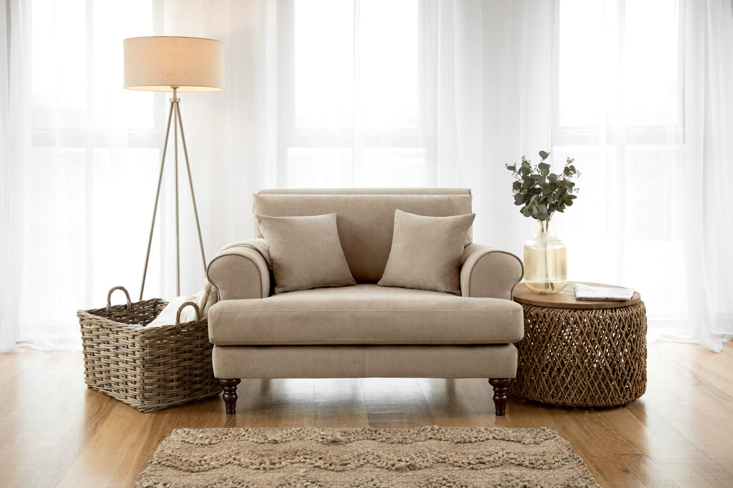 Summer Sofa Beige Armchair | Fabric Sofa | Honeypot Furniture